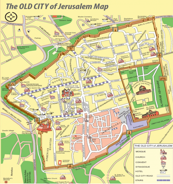 Jerusalén: Explanada de las Mezquitas, Monte de los Olivos y Monte Sión ...
